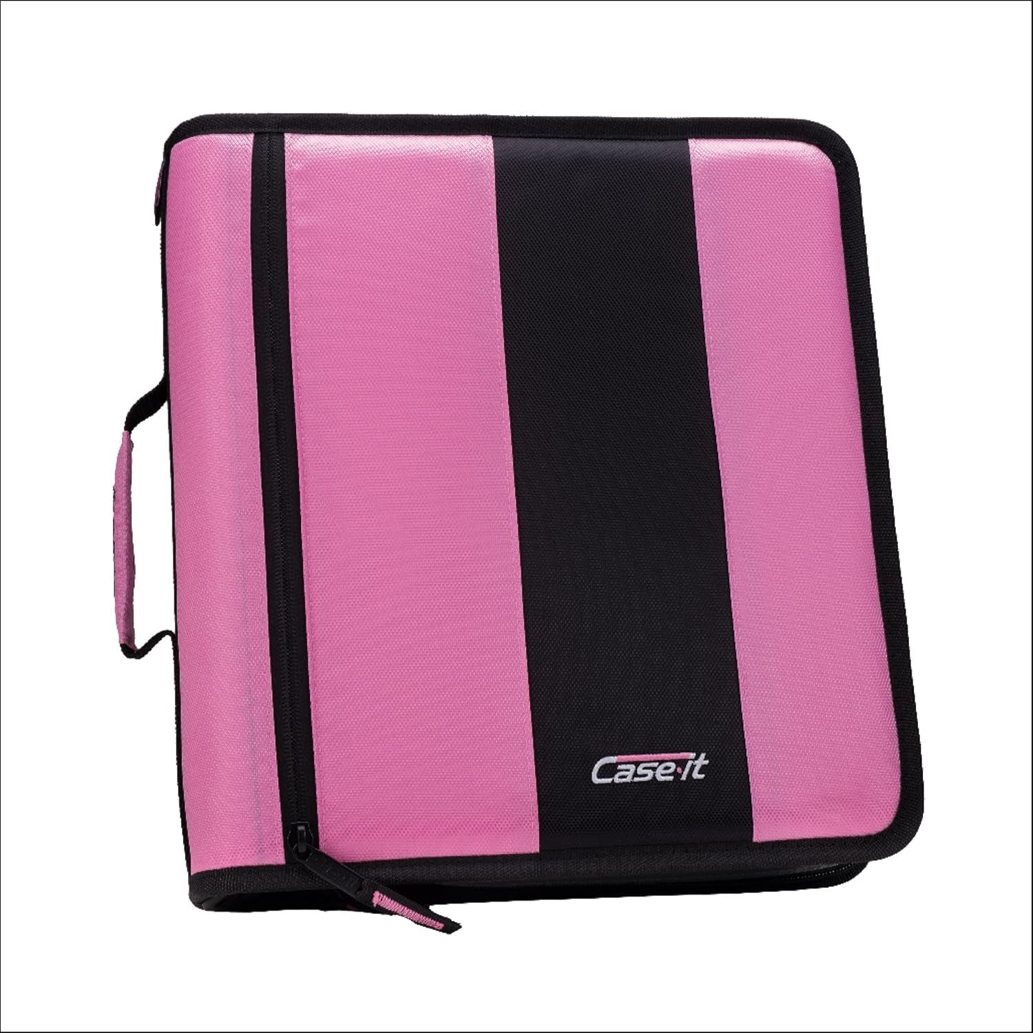 Case-it Classic Zipper Binder, 2" O-Ring with mesh pockets and shoulder ...