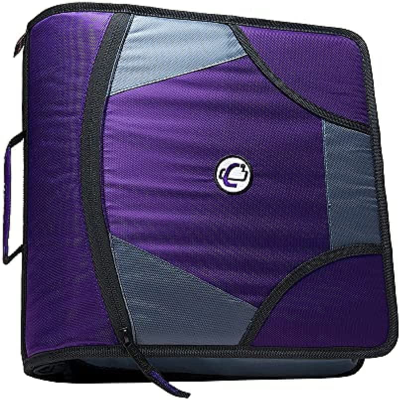Case-it The King Sized Zip Tab Zipper Binder - 4 Inch D-Rings - 5 ...