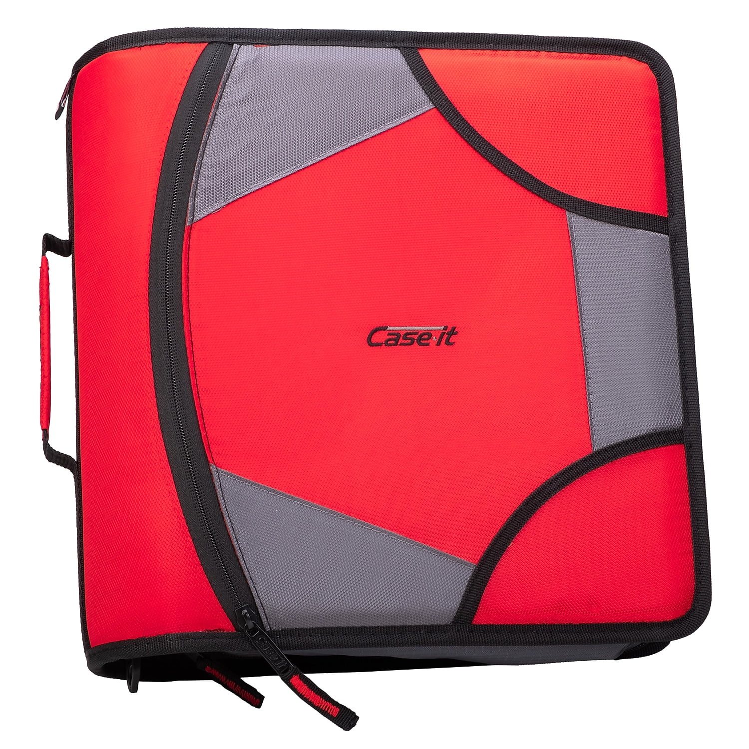 Case-It King Sized Binder with Zip Tab, Large 4 3-Ring Zipper, Carrying ...