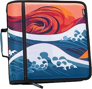 Case-it Might Zip Tab Zipper Binder, 3" O-Ring with 5-color tabbes ...