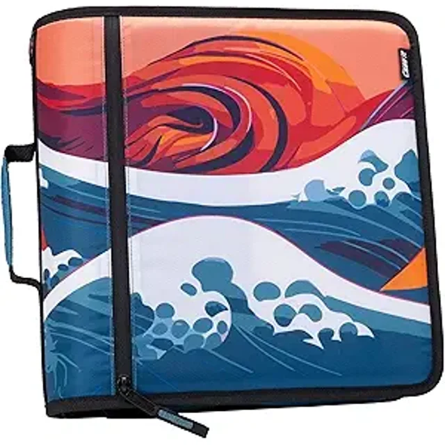 Case-it Might Zip Tab Zipper Binder, 3" O-Ring with 5-color tabbes ...