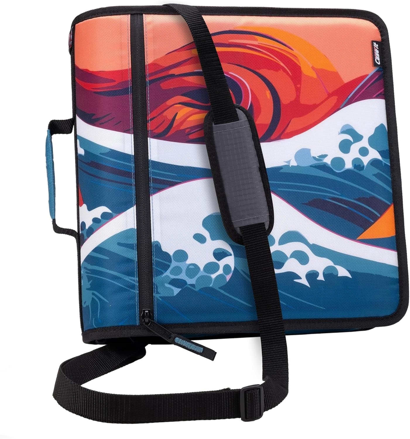 Case-it, Zipper Binder, 3" O-Ring, 5-Color Tabbed Expanding File ...