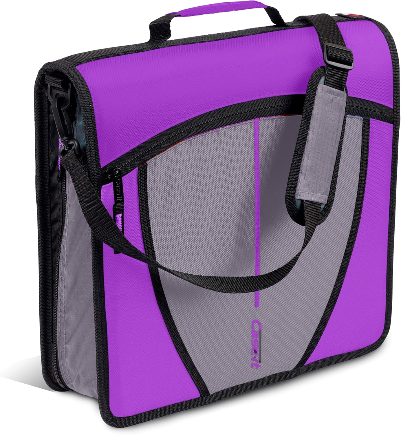 Case-it Mighty Zip Tab 3-Inch Zipper Binder, Expandable School ...