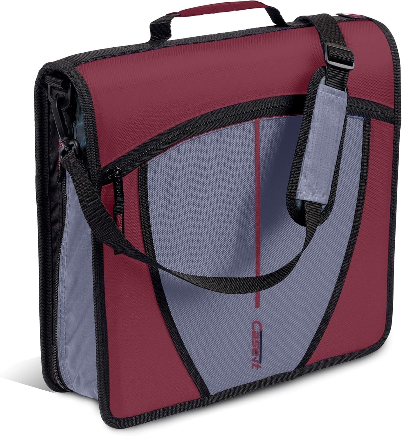 Case-it The Mighty Zip Tab Zipper Binder - 3 Inch O-Rings - 5 Color Tab ...