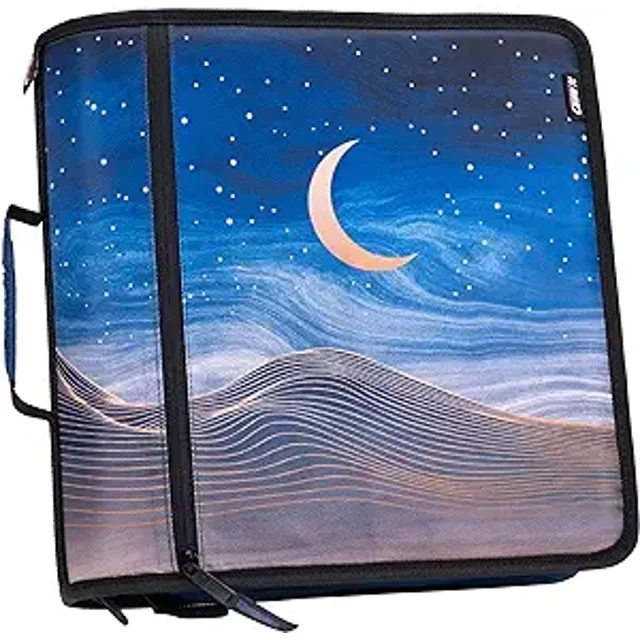 Case-it Mighty Zip Tab Zipper Binder, 3" O-Ring with 5-color tabbes ...