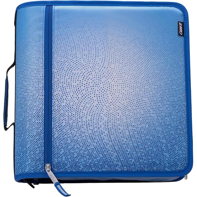 Case-it Mighty Zip Tab Zipper Binder, 3" O-Ring with 5-color tabbes ...