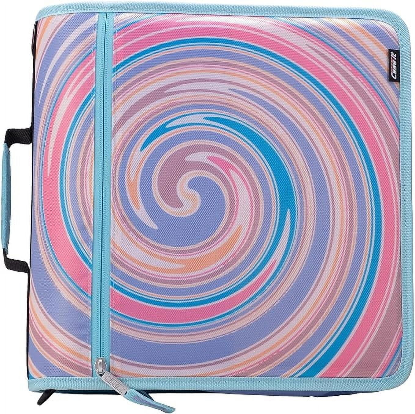Case-it Mighty Zip Tab Zipper Binder, 3" O-Ring with 5-color tabbes ...