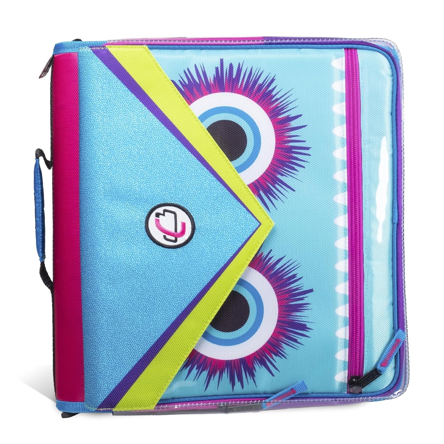 Case-It Monster Eye 2-Inch Zipper Binder with Removable Laptop Sleeve ...
