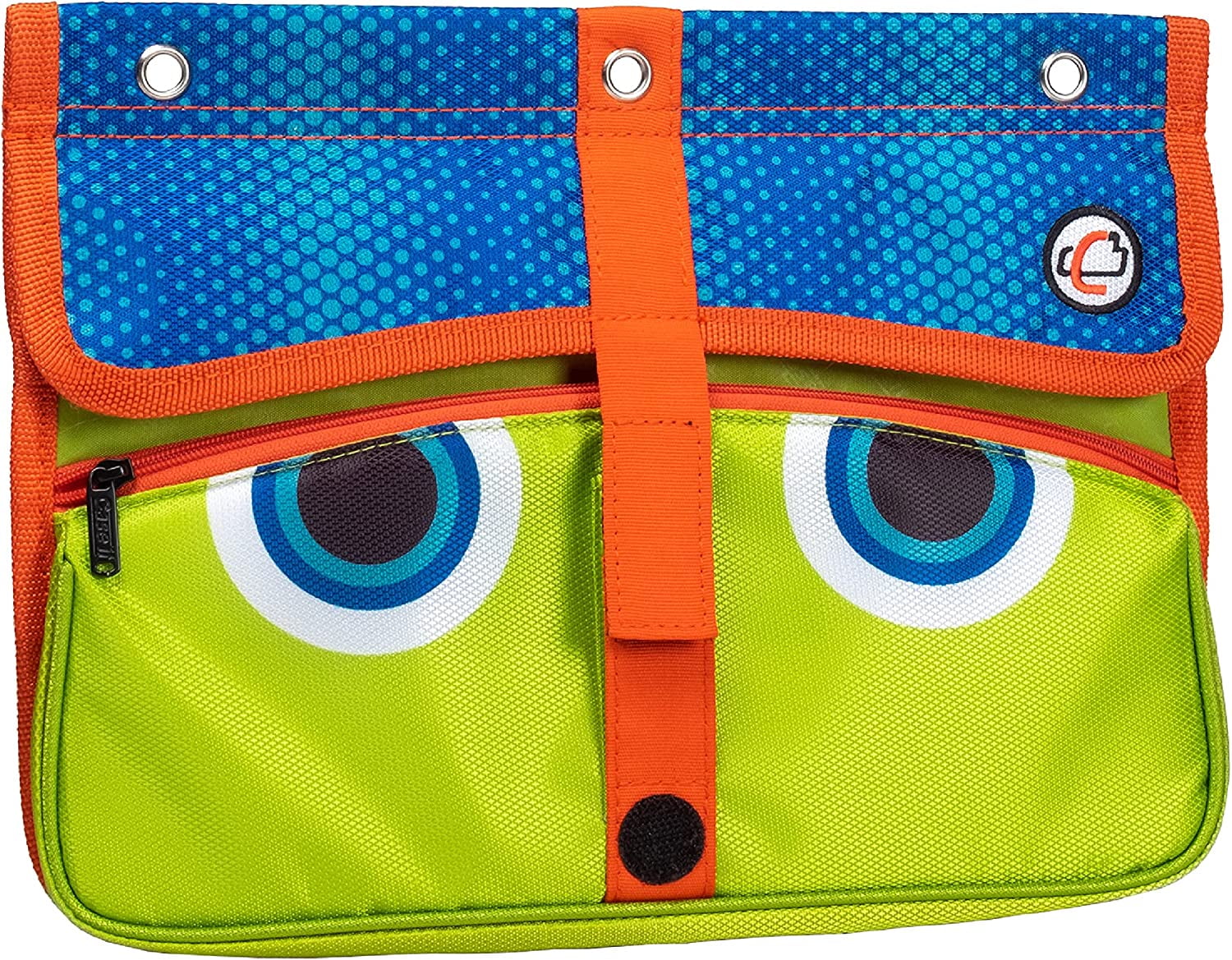Case-it Monster Eye Zipper Closure Pocket Case, 5 Pocket Expanding File ...