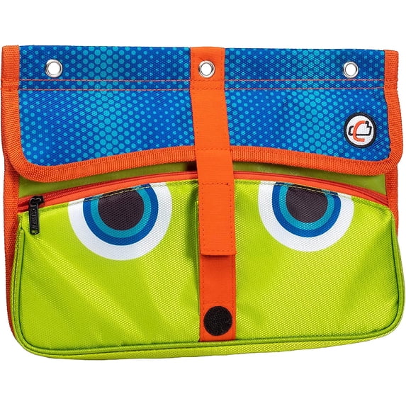 Case-it Monster Eye Zipper Closure Pocket Case, 5 Pocket Expanding File ...