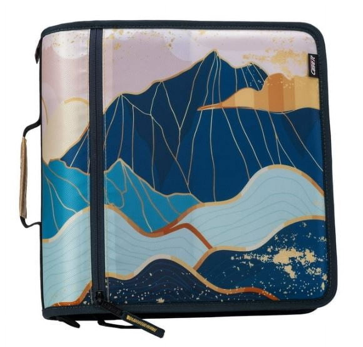 Case-it Printed Mighty Zip Tab 3-inch Zipper Binder, with expanding ...