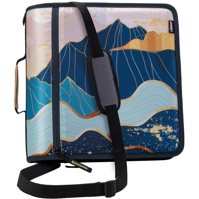 Case-it Printed Mighty Zip Tab 3-inch Zipper Binder, with Expanding ...