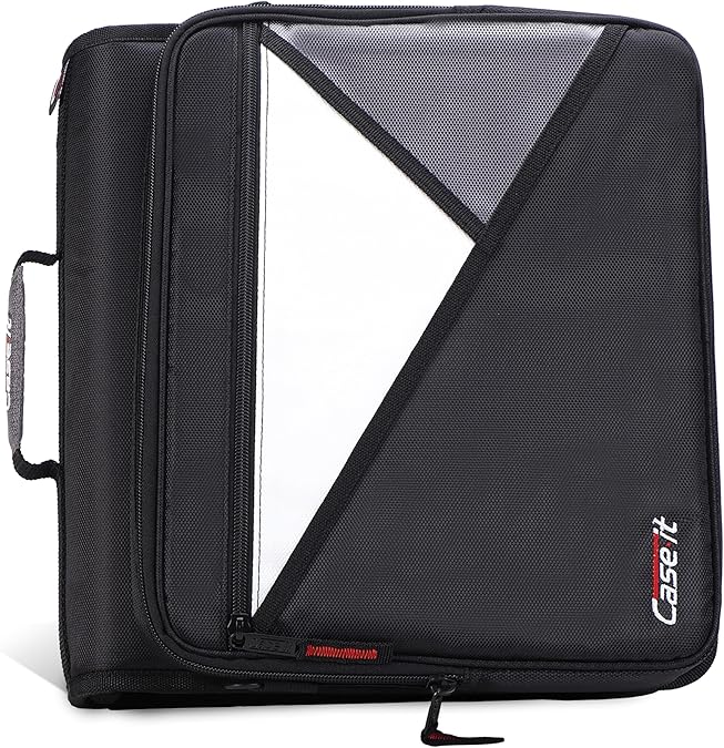 Case-it Universal 2.0 Laptop Holder Bag, 1.5 Inch O-Ring Zipper Binder ...