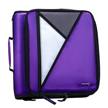 Case It 1.5"' Dual D-Ring Z-shaped Zipper Binder, 3" capacity, Black, Z ...