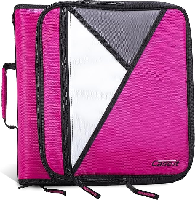 Case-it The Universal Zipper Binder - 2 Inch O-Rings - Padded Pocket ...