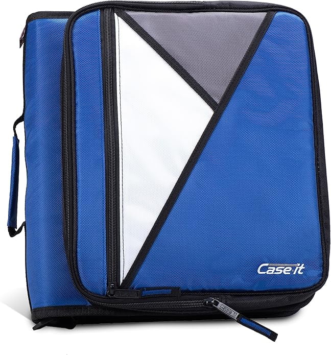 Case-it Universal 2-Inch Zipper Binder, Laptop Holder, Travel-Friendly ...