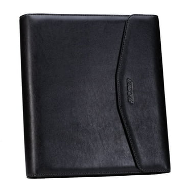 Samsill Contrast Stitch Leather Padfolio, 8.5"x11" Writing Pad Included ...
