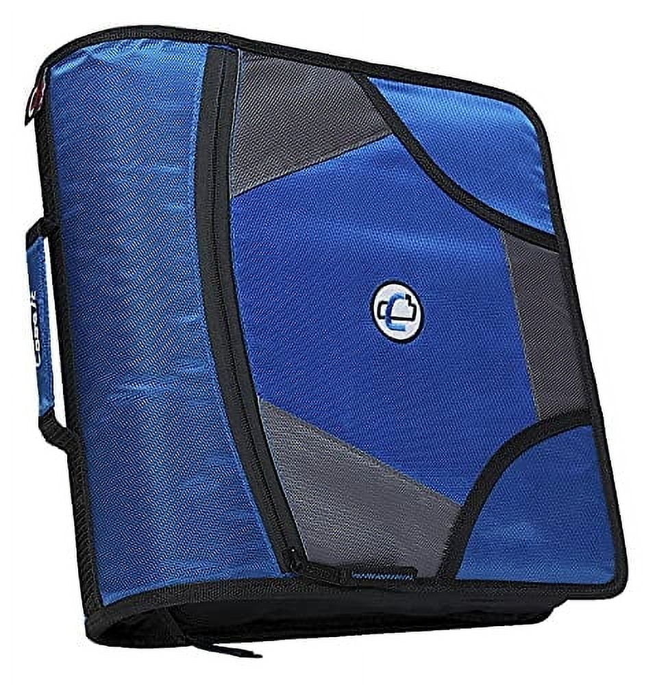 Case-it Zipper Binder with 5 Tab Files, D-Ring, 4 Inches, Blue ...