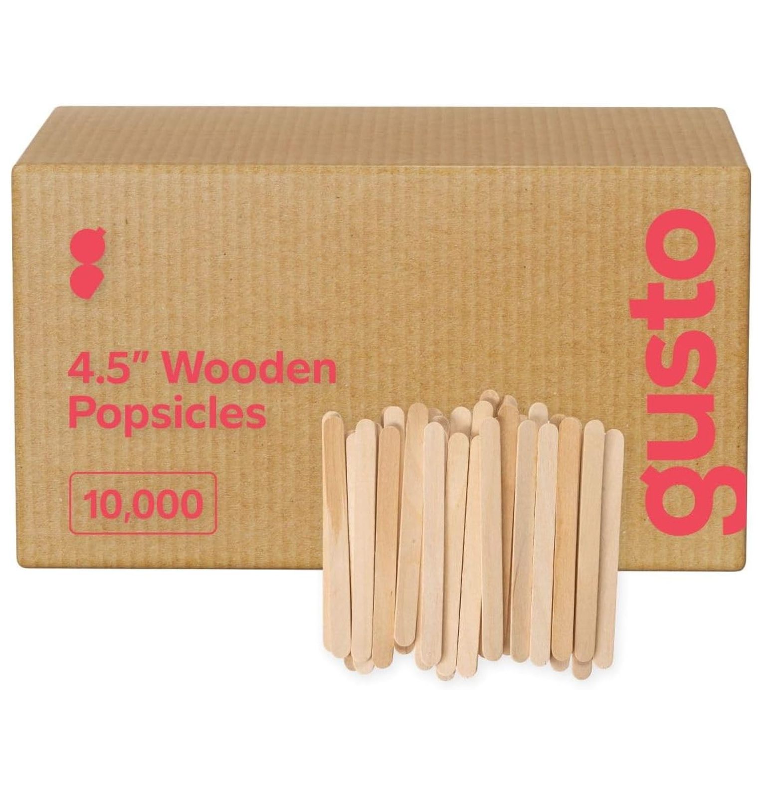 [Case of 10,000] 4.5 Inch Wooden Multi-Purpose Popsicle Sticks for ...