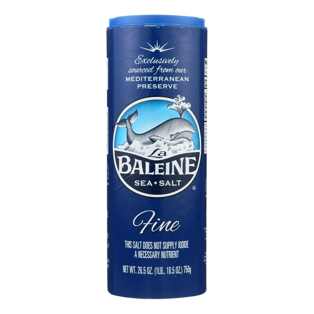(Case of 12 )La Baleine Sea Salt Sea Salt - Fine - 26.5 oz - Walmart.com