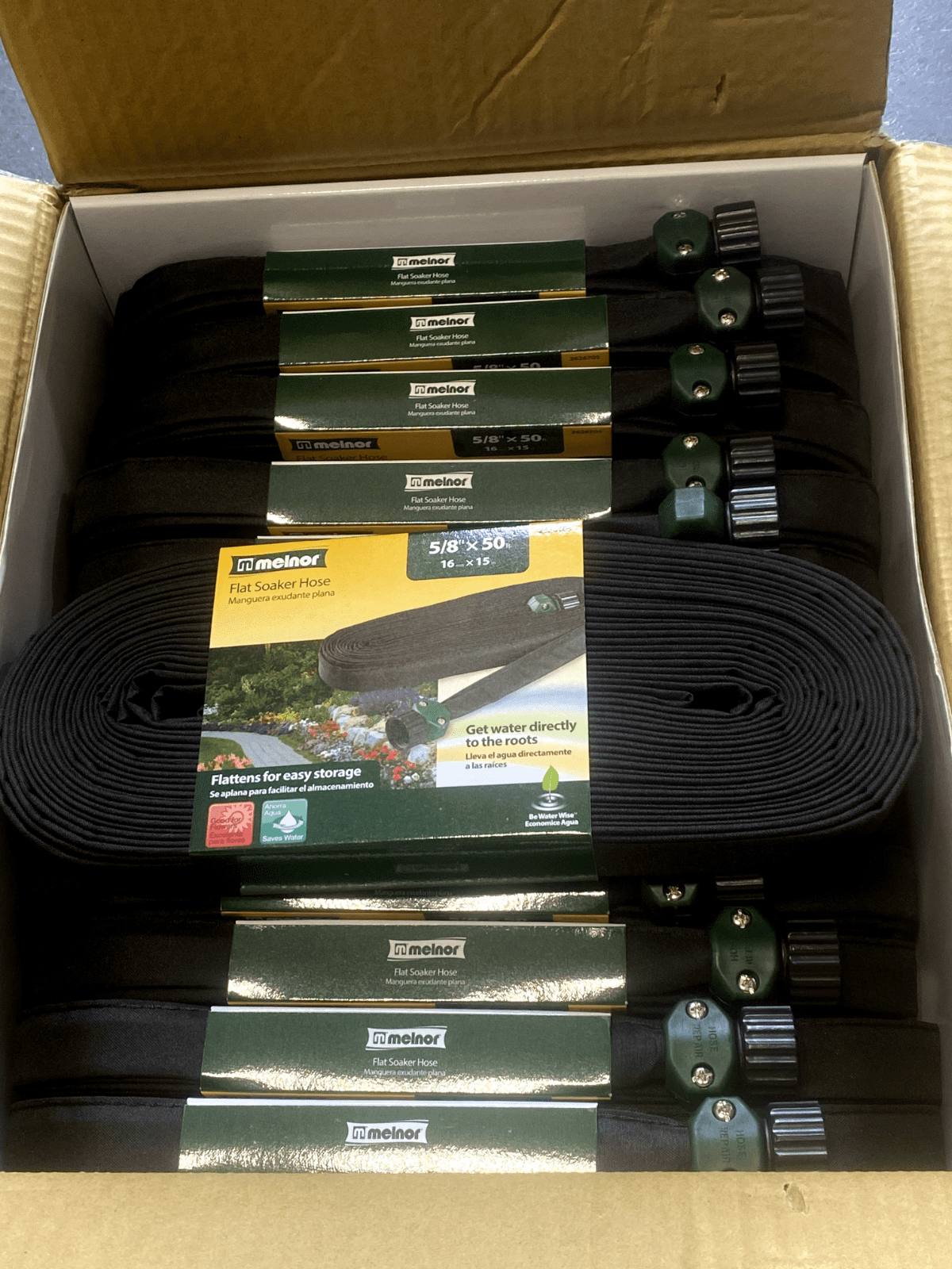 (Case of 12) Melnor 50FT Flat Soaker Garden Hose (Black) 86050 ...