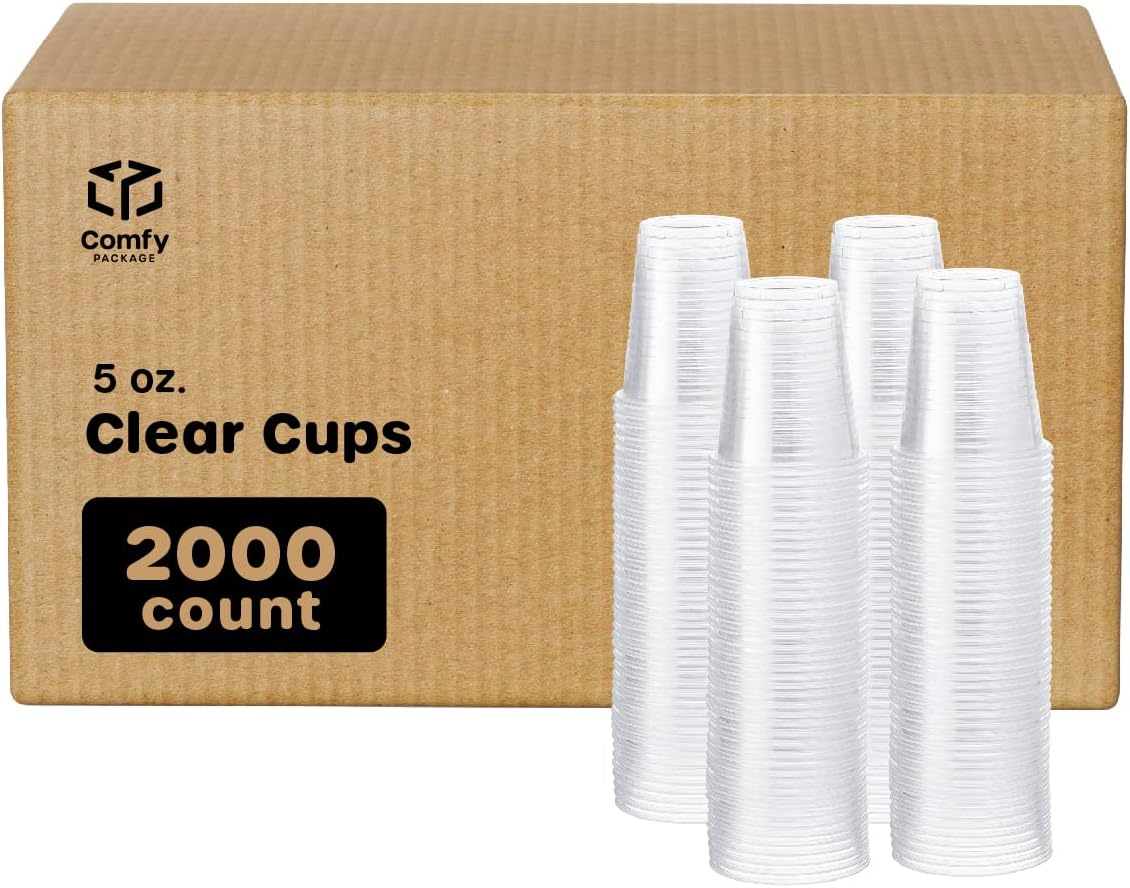 [Case of 2,000 5 oz. Clear Plastic Cups Disposable - Cold Party ...