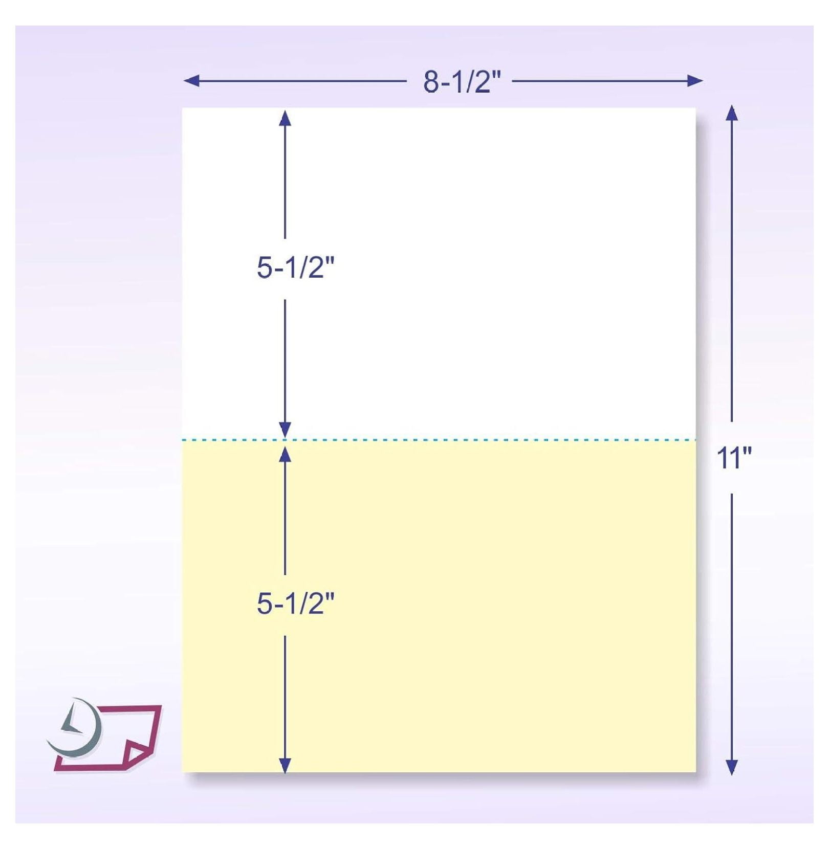 - Case of 2,500 Sheets 8-1/2 x 11" 2 Part Perforated Paper, Great for ...