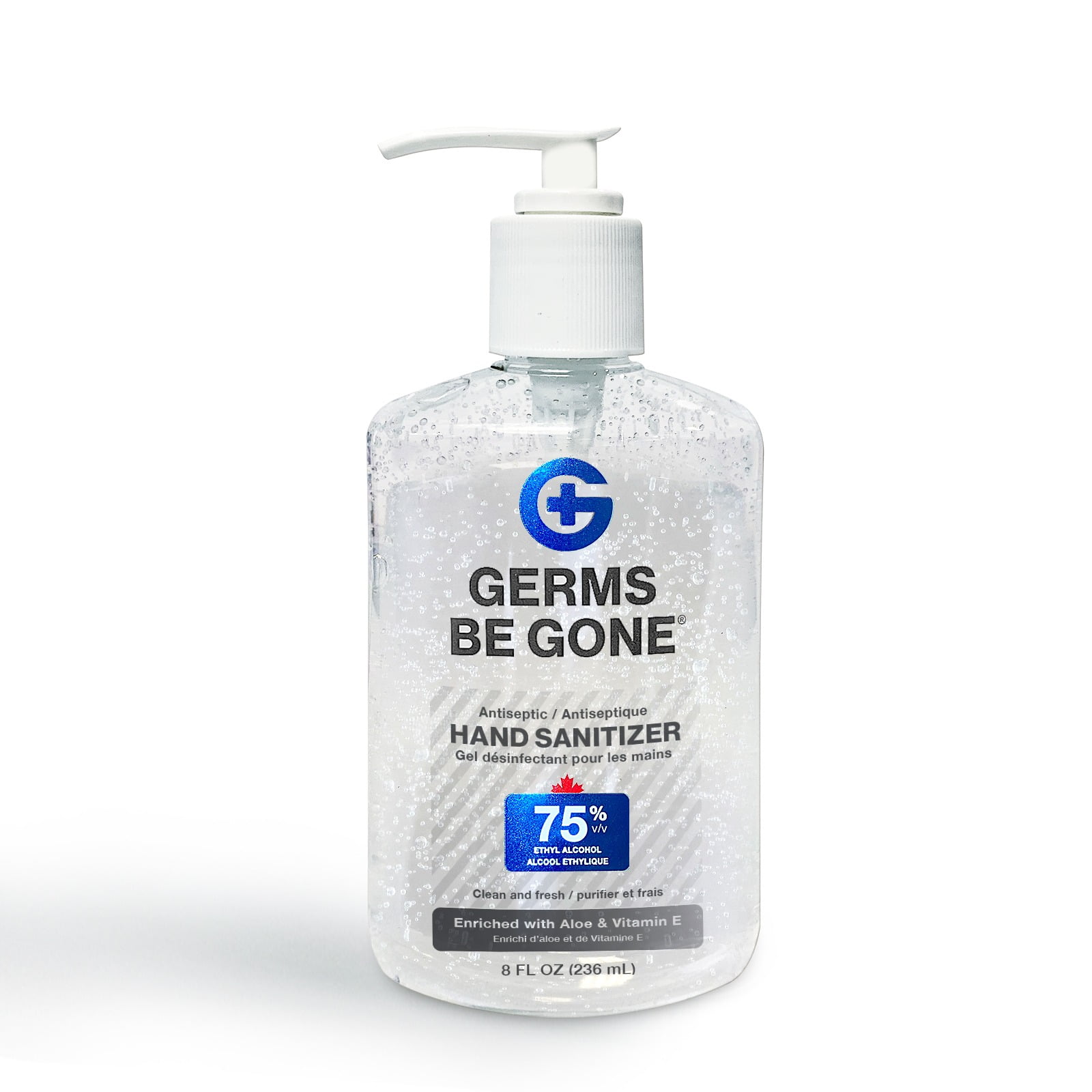 [Case of 24] Germs Be Gone 8oz Gel Hand sanitizer With Pump. - Walmart.com