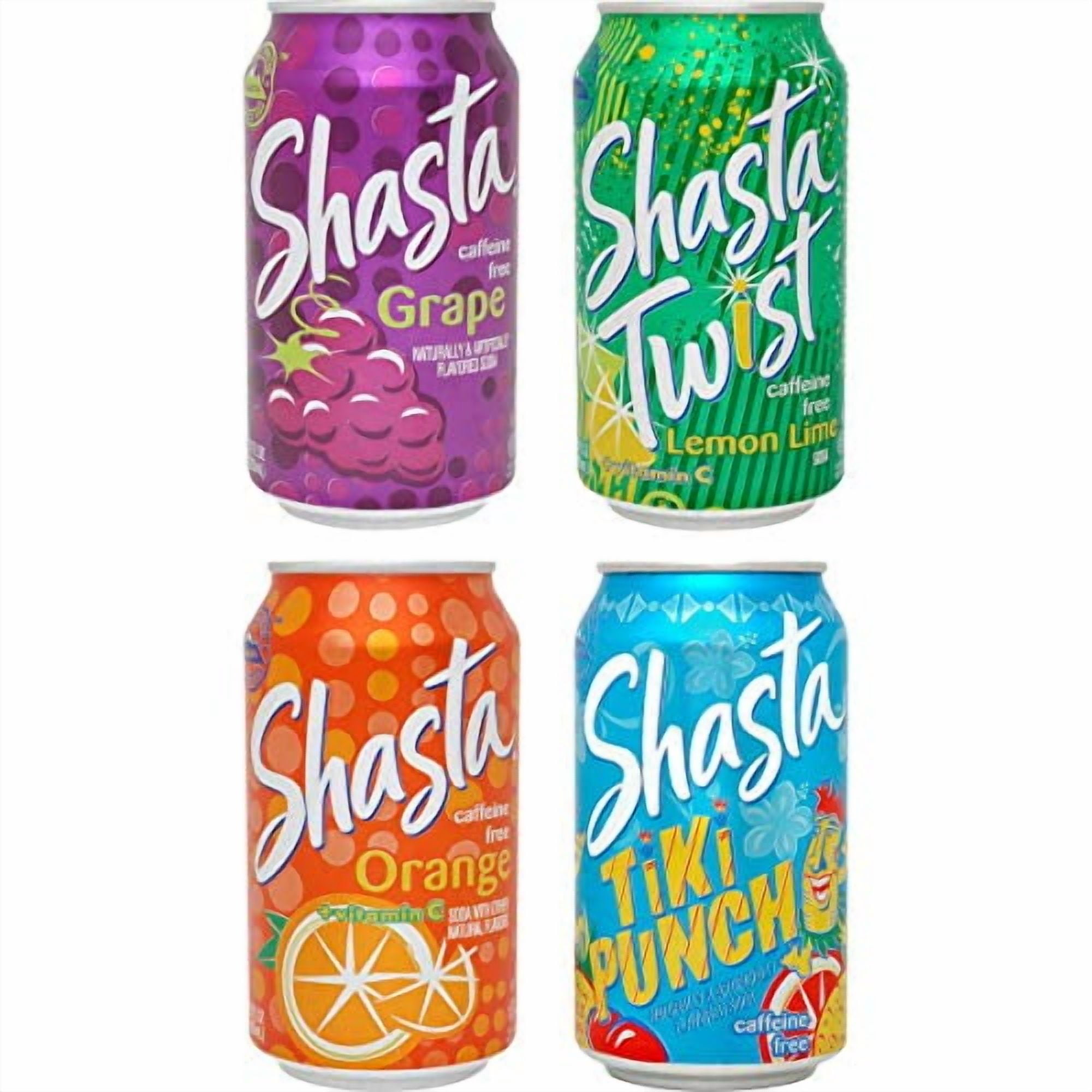 [Case of 24] Shasta Variety Pack (Twist, Grape, Orange, Tiki Punch ...
