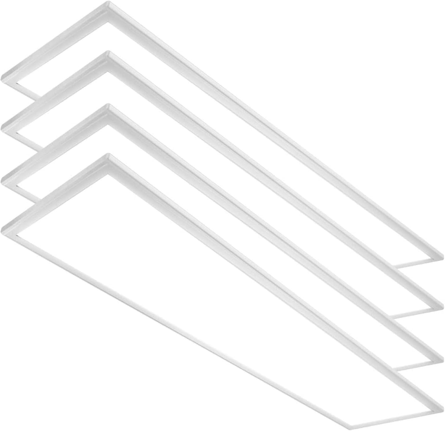 Premium Backlit 1ft x 4ft Flat Panel LED Ceiling Light Fixture - 4 Pack ...