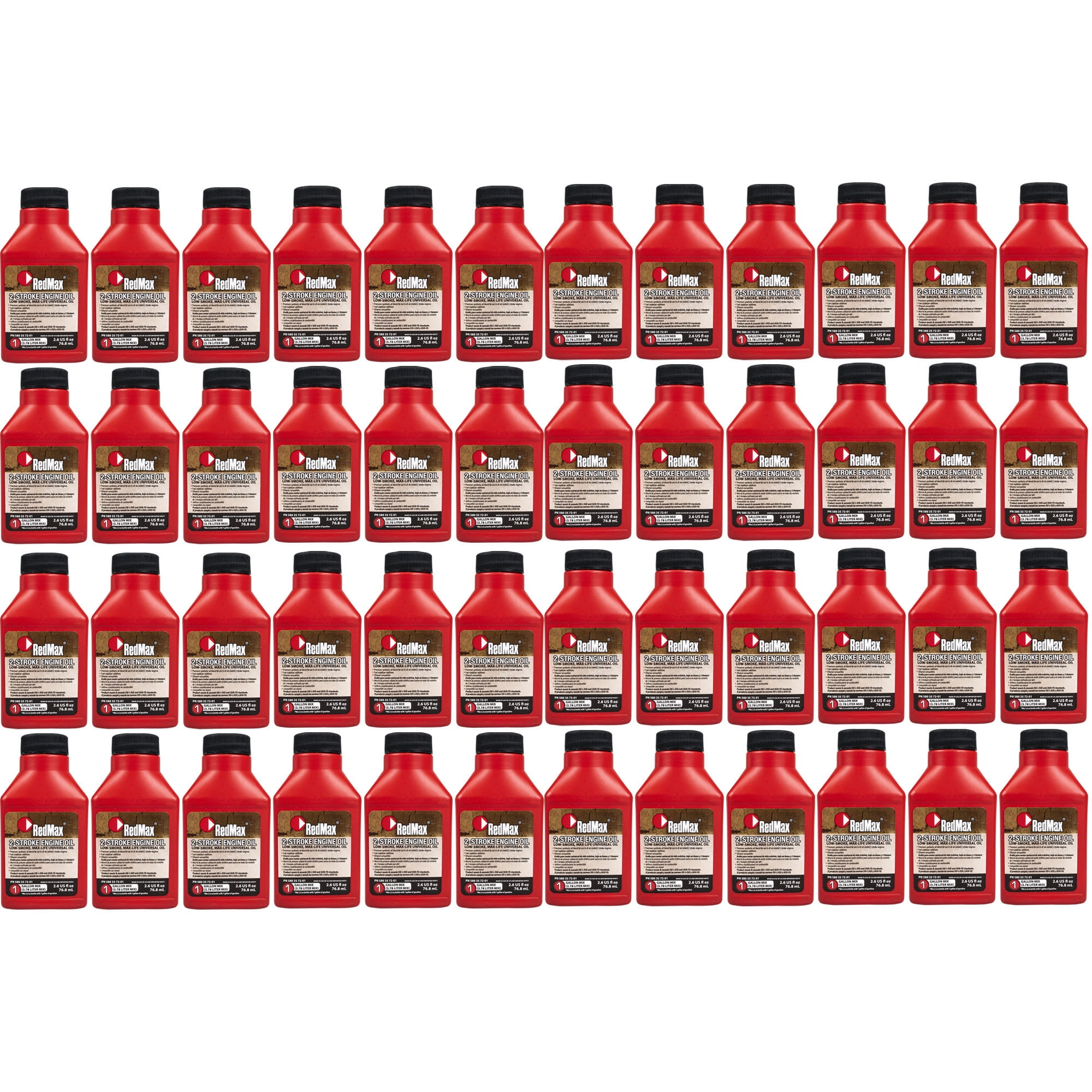Case of (48) 2.6oz Bottles of RedMax Synthetic 2 Stroke Cycle Oil 50:1 ...