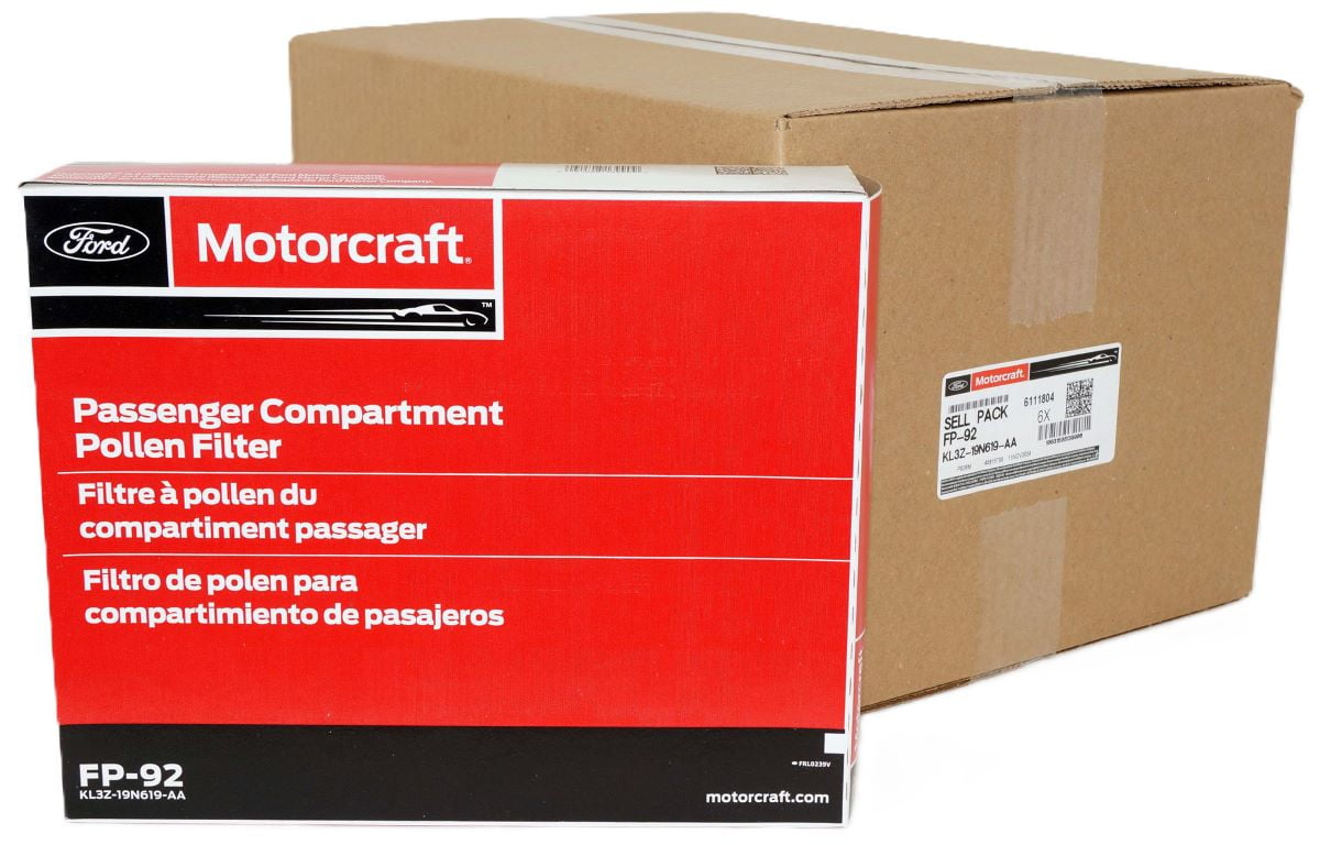 Case of 6 FP92 Cabin Air Filters Ford Motorcraft KL3Z19N619AA - Walmart.com