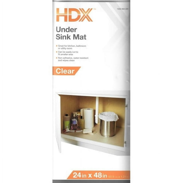 Case of 6 - HDX Under Sink Mat Shelf/Drawer Liner (24" x 48") Can Cut ...