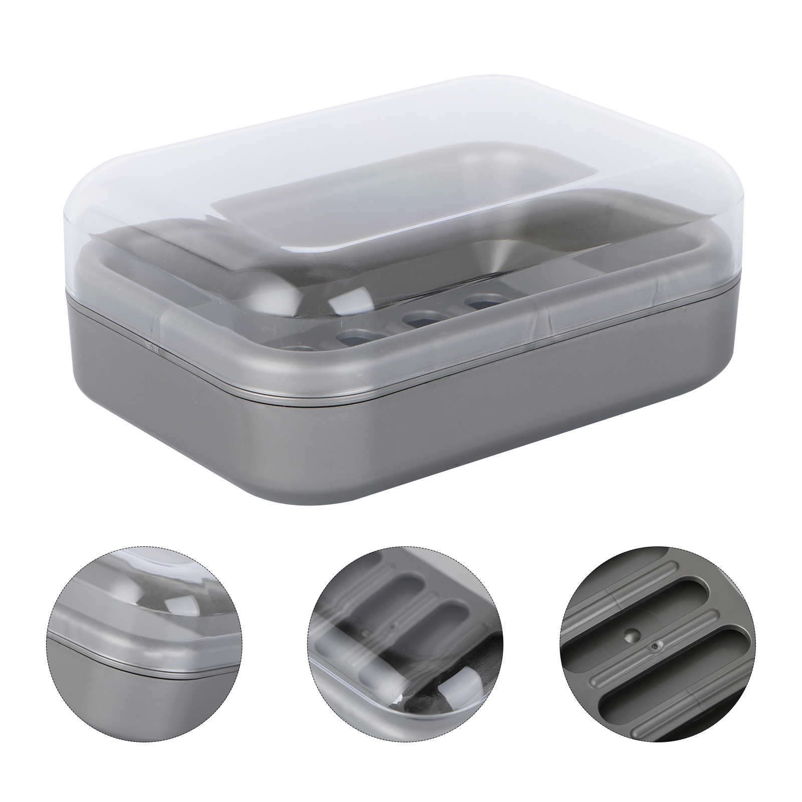 Case with Clear Lid Travel Box Dish Saver Holder Drainer Container for ...