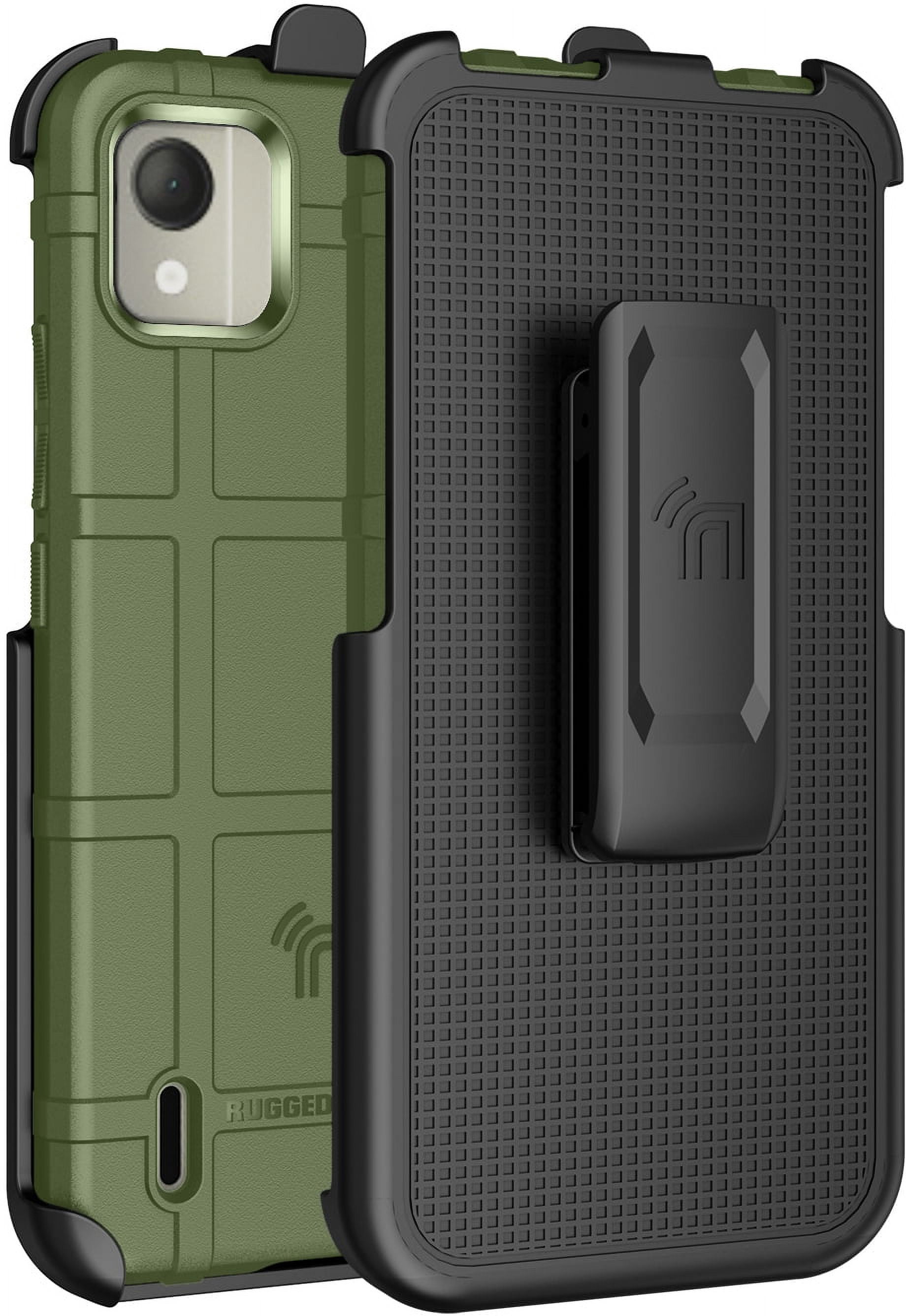 Case with Clip for Nokia C110 Phone, Nakedcellphone Rugged Shield Cover ...