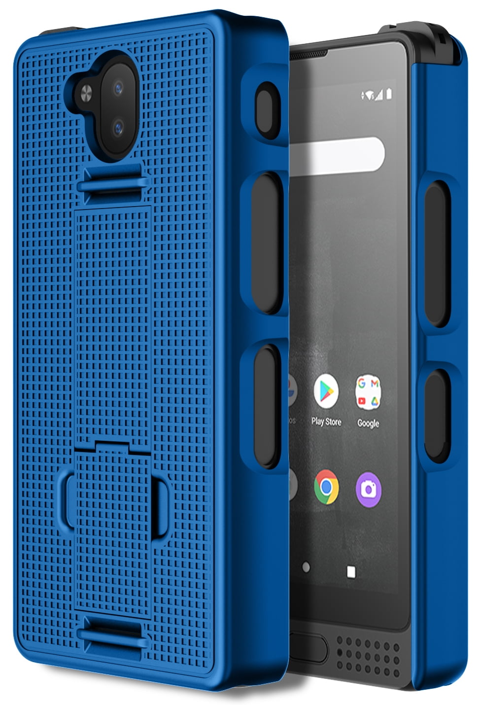 Case with Stand for Sonim XP10 5G, Nakedcellphone [Grid Texture] Slim ...