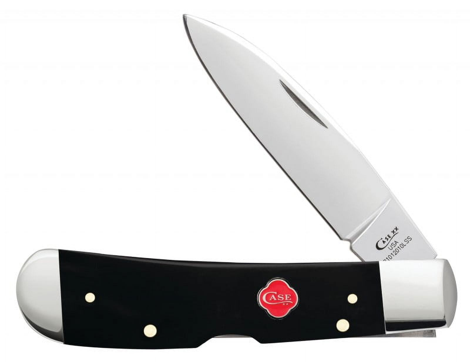 Case xx Black Synthetic Tribal Lock Red Quatrefoil Shield Stainless ...