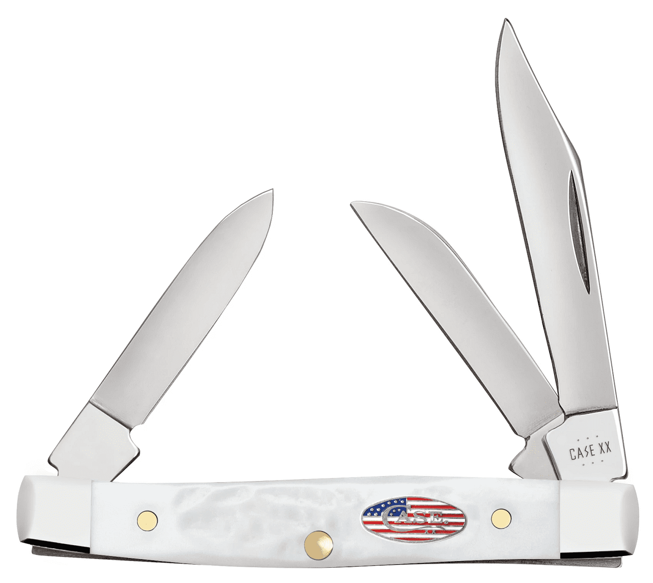 Case xx Knives Small Stockman Stars & Stripes Rough White Stainless ...