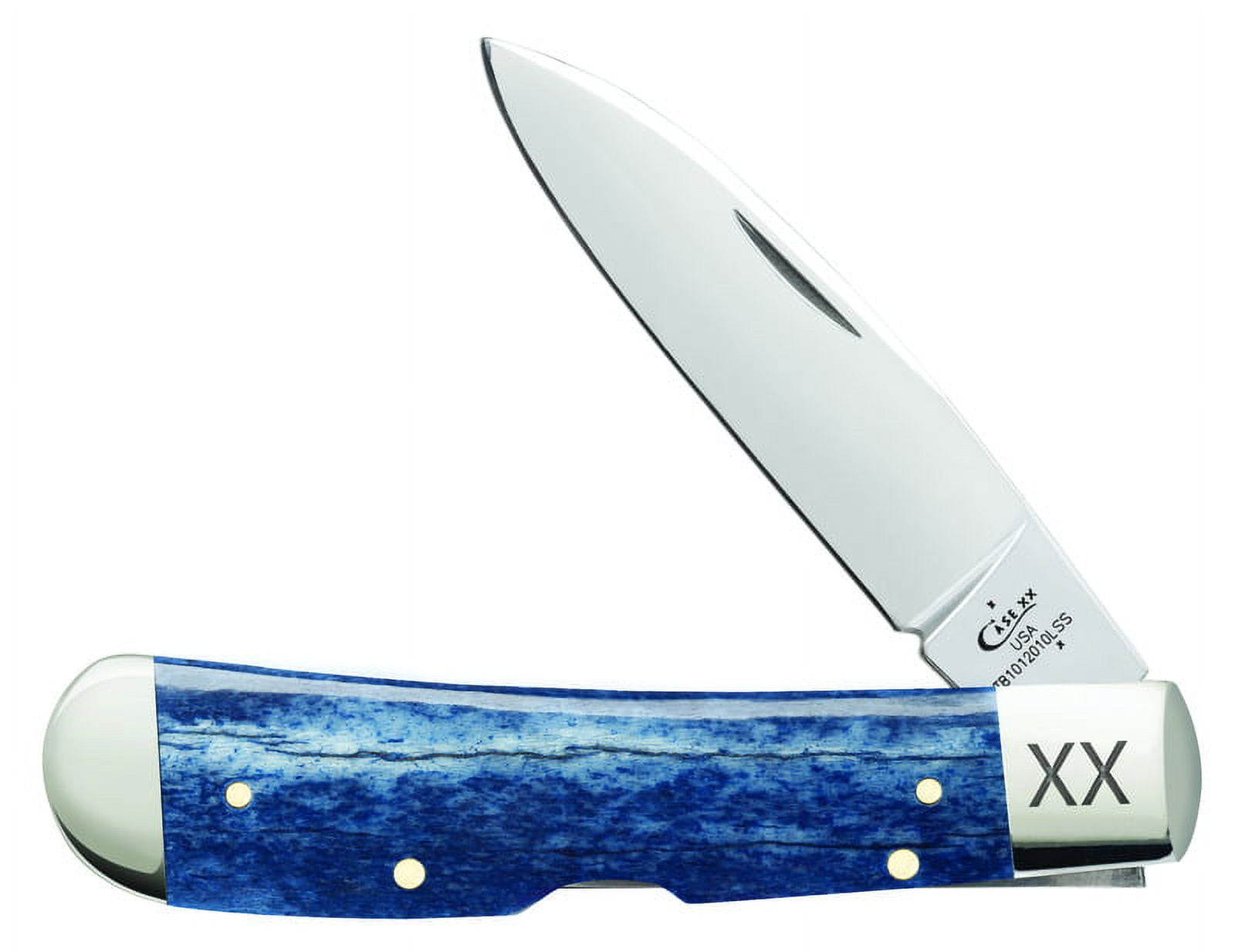 Case xx Smooth Navy Blue Giraffe Bone Tribal Lock Stainless Pocket ...