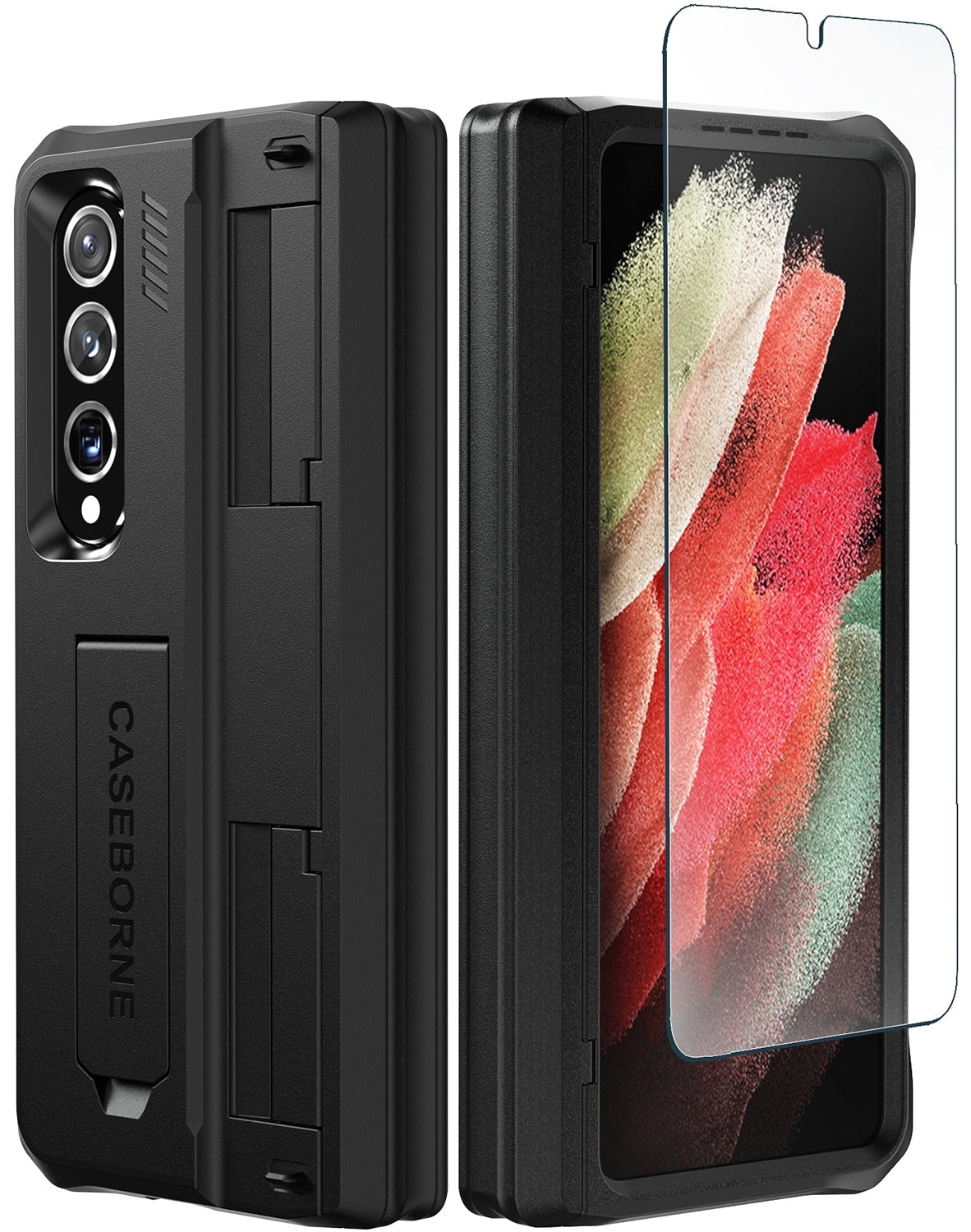 CaseBorne V Compatible with Samsung Galaxy Z Fold 4 Case - Full Body Protective Case with Semi ...