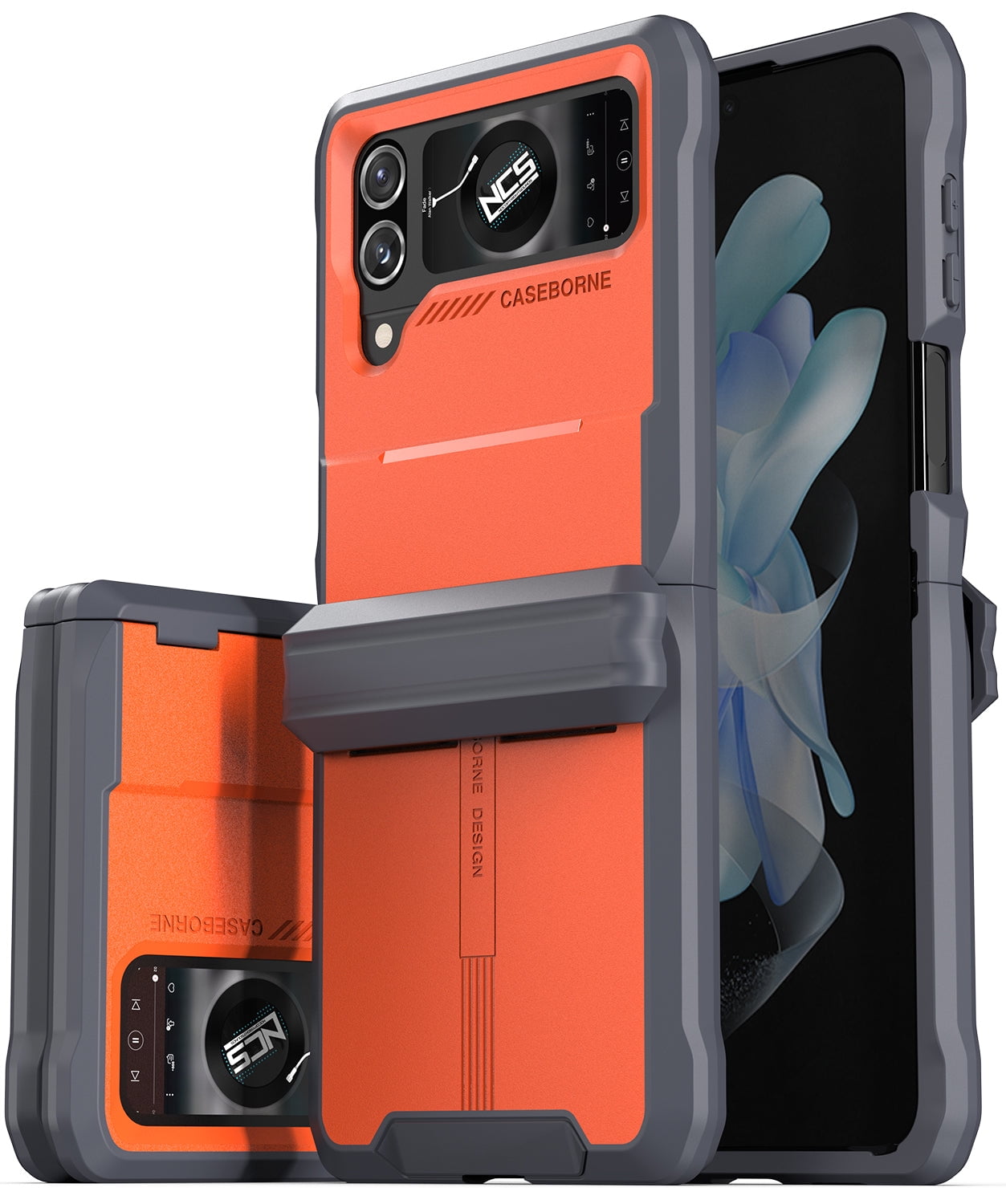 CaseBorne V Rugged Protective Case for Galaxy Z Flip 4 - Semi-Auto ...
