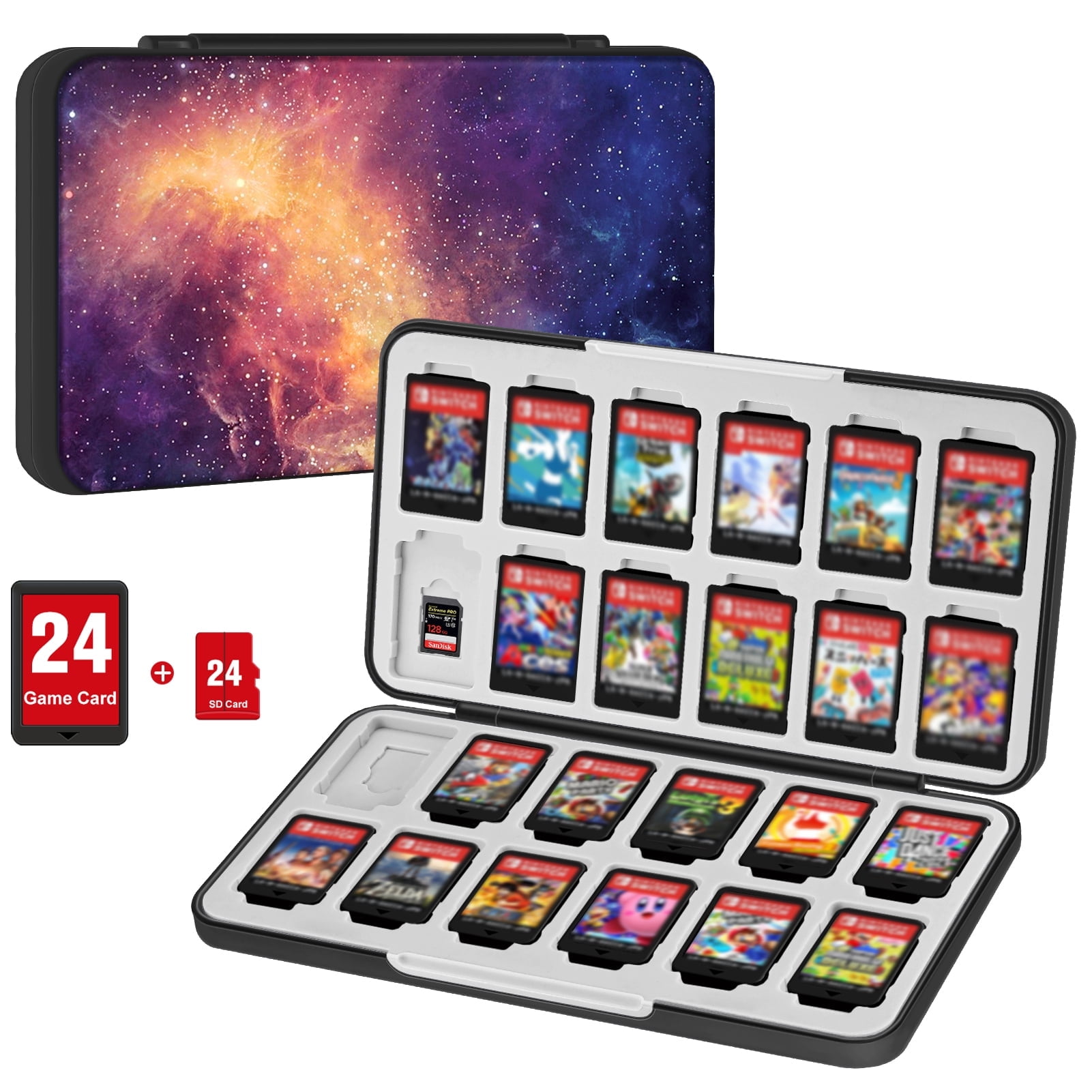 CaseBot Game Card Case for Nintendo Switch Games, [Shockproof] Hard Shell Protective and Durable ...