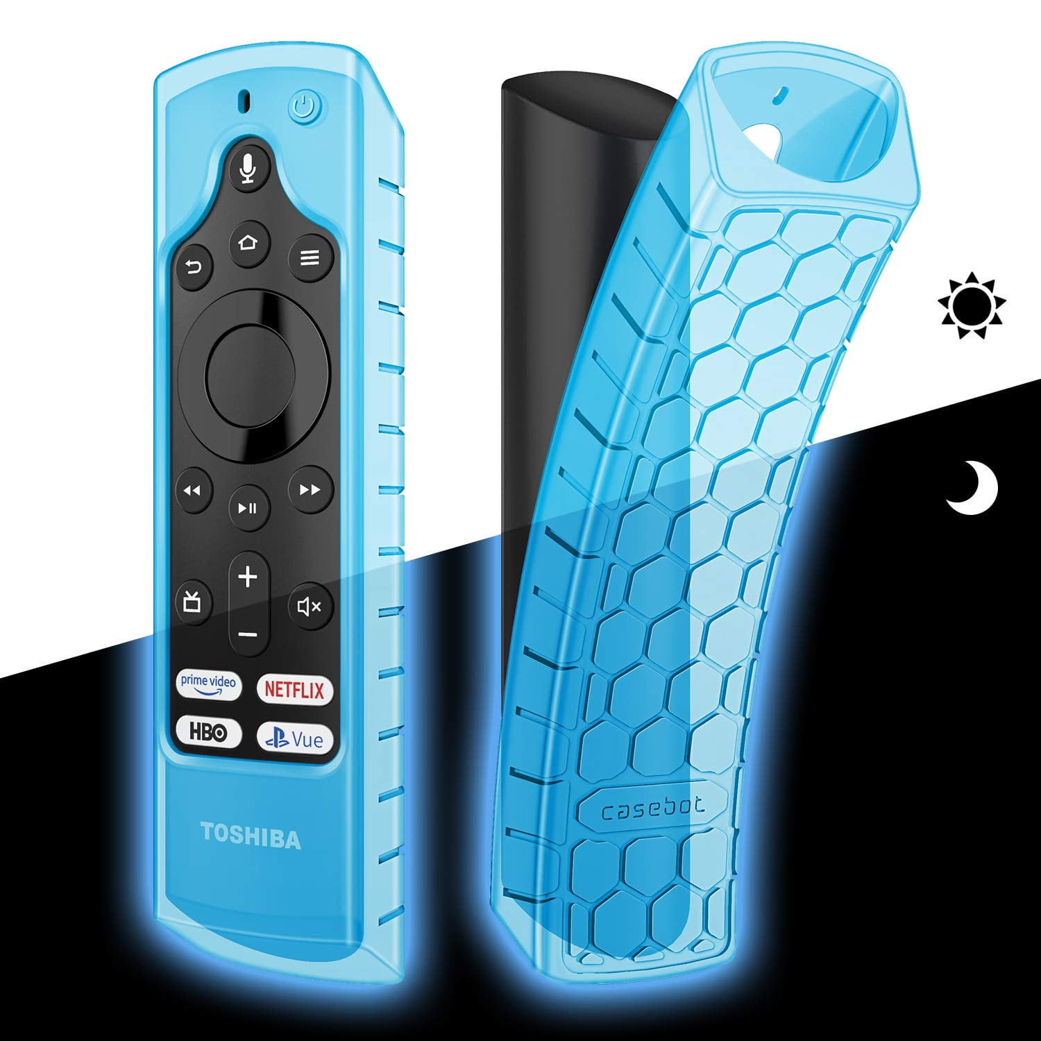 CaseBot Silicone Case for Fire TV Edition Remote [Honey Comb Series] Anti-slip Shockproof Cover ...