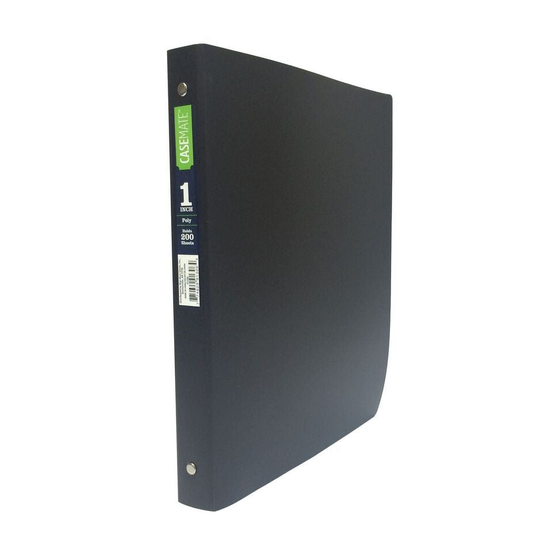 CaseMate 1" Black Economy Binder - Walmart.com