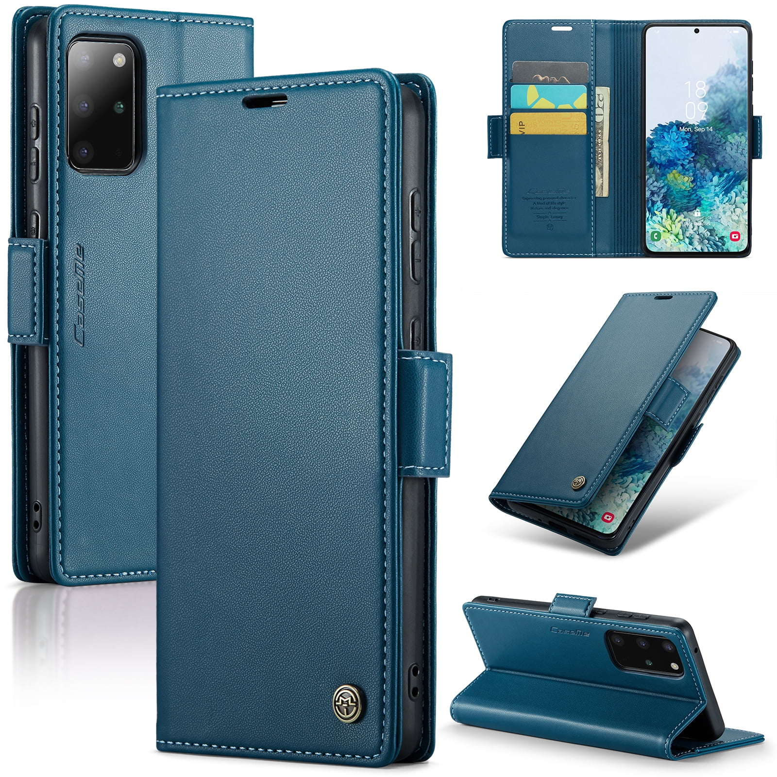 CaseMe Leather For Samsung Galaxy S20 Plus 5G Wallet Case with RFID ...