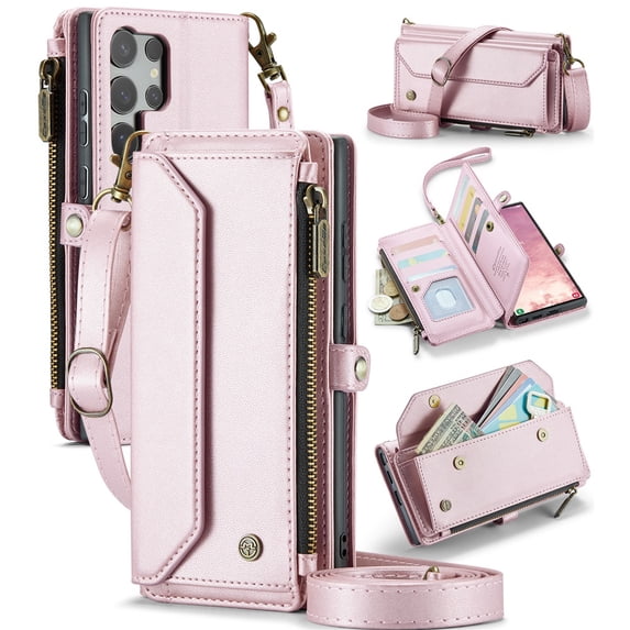 CaseMe Leather for Samsung Galaxy S25 Ultra Case Wallet【RFID Blocking ...