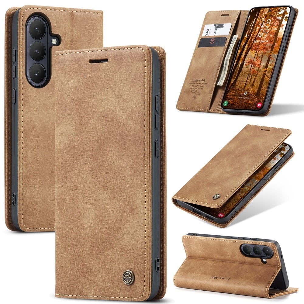 CaseMe Leather for Samsung Galaxy S26+ 5G Case, Flip Wallet Leather ...