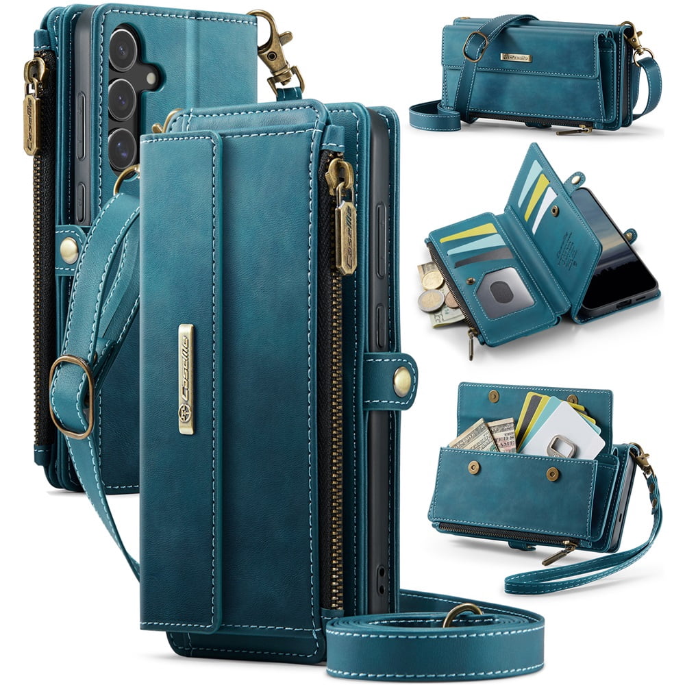 CaseMe Wallet Case For Samsung Galaxy S24 Plus 5G, RFID Blocking PU ...