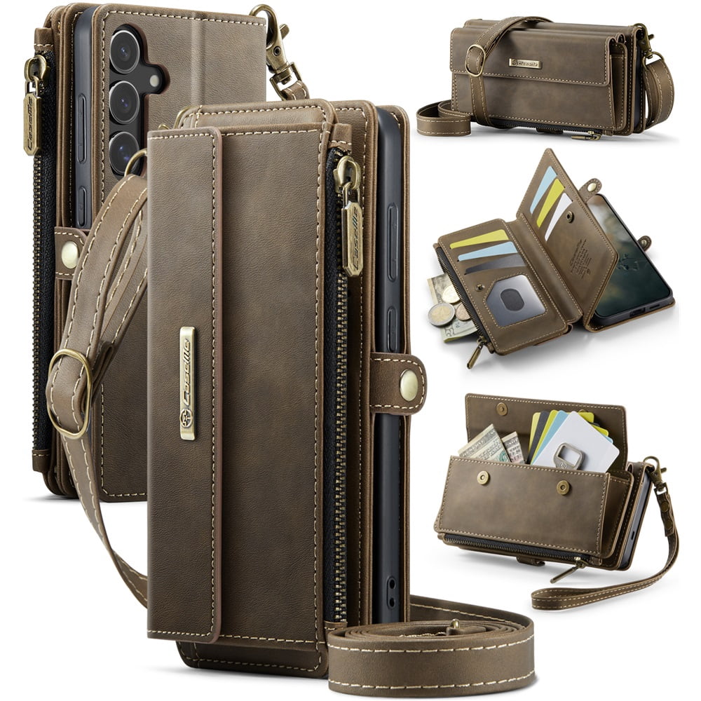 CaseMe Wallet Case For Samsung Galaxy S25 Plus 5G, RFID Blocking PU ...