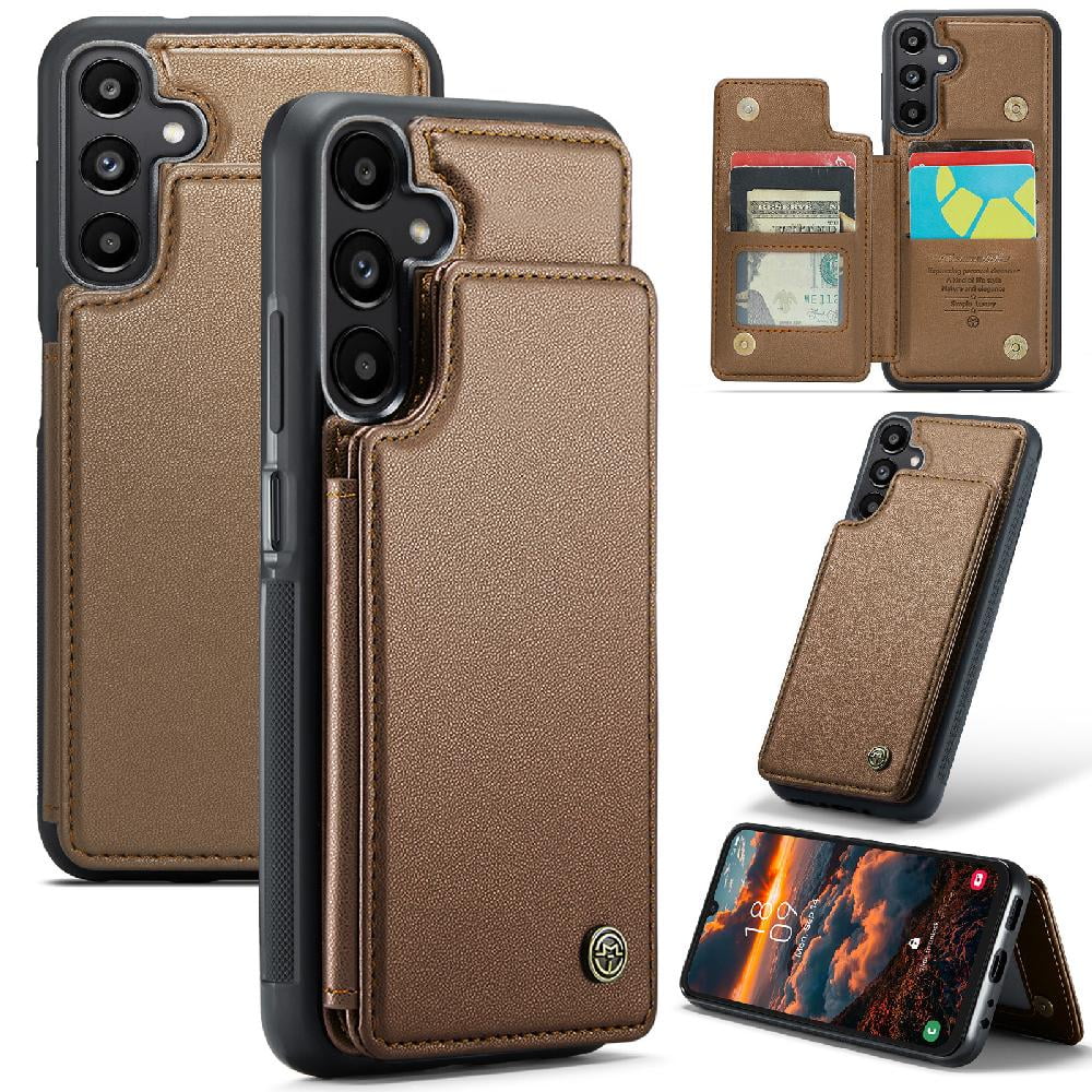 CaseMe Wallet Case for Samsung Galaxy A25 5G Card Holder PU Leather RFID Blocking Slim ...